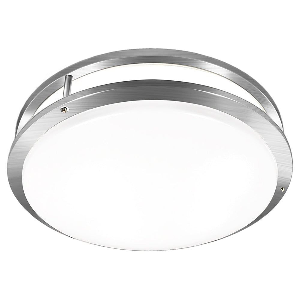 16" LED Flush Mount Ceiling Light | Double Ring Design | 3500K/4000K ...