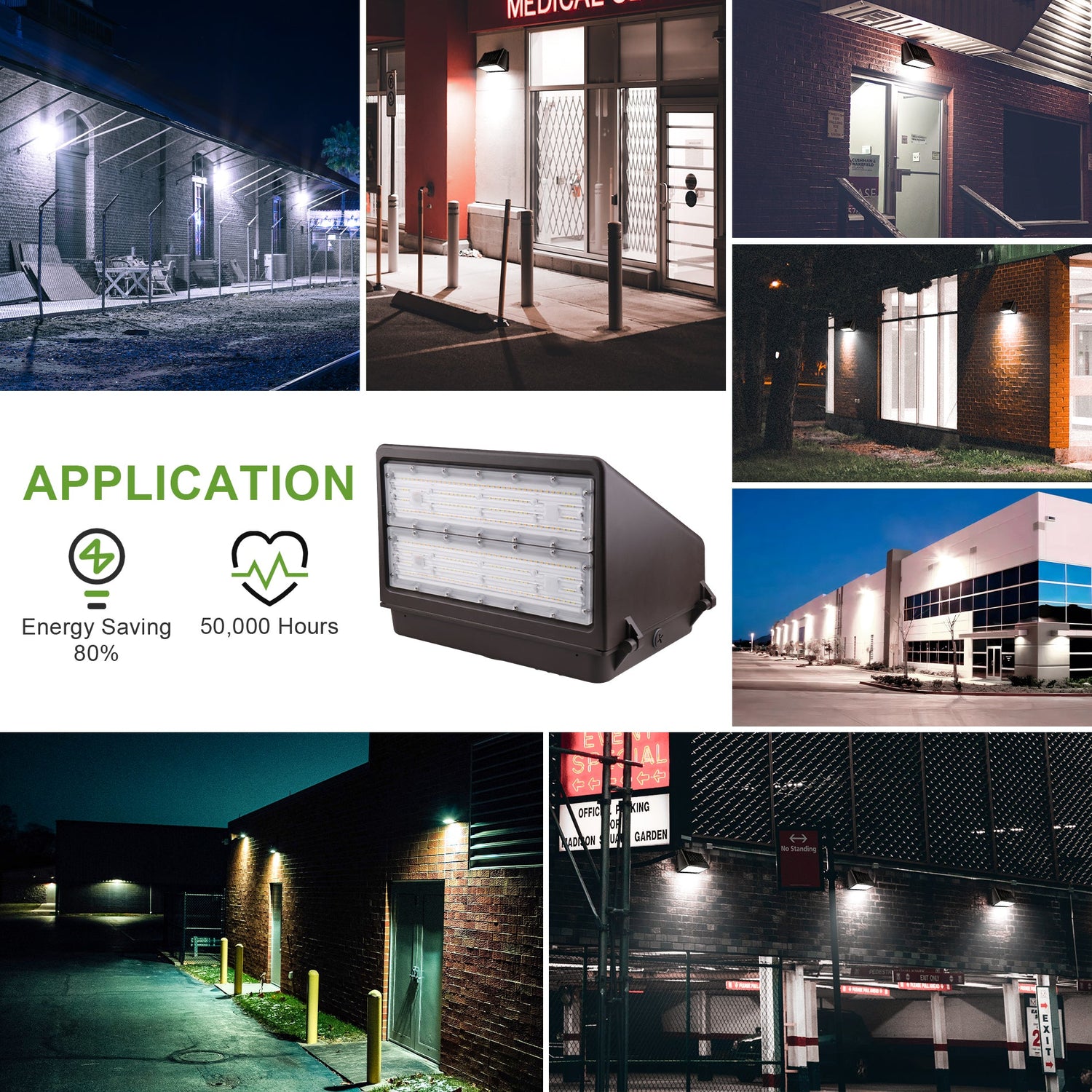 100W LED Full Cut OffWall Pack Light 13700LM 5000K-With Photocell-Repl ...