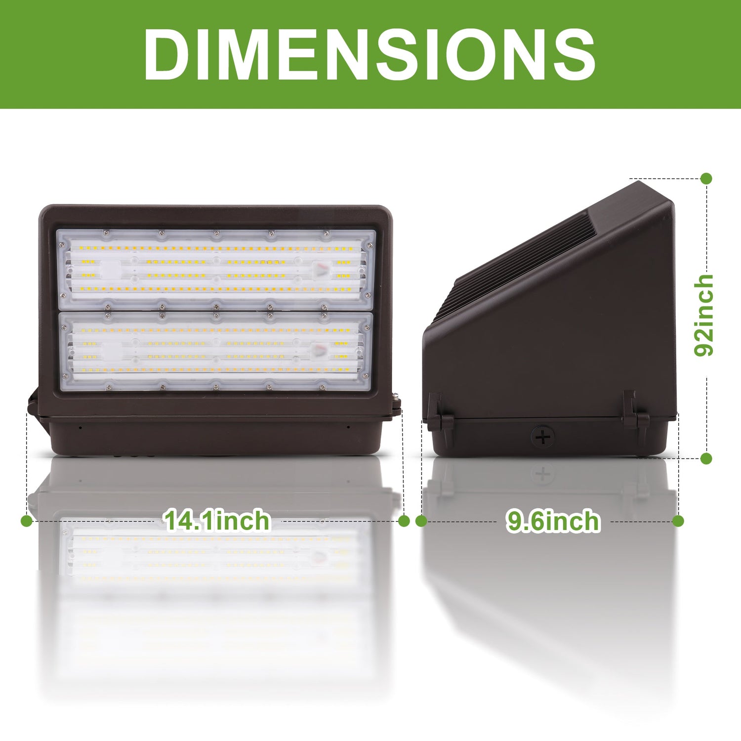 100W LED Full Cut OffWall Pack Light 13700LM 5000K-With Photocell-Repl ...